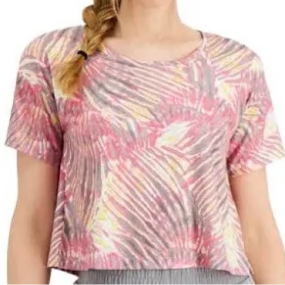 Ideology | Tops | Ideology Womens Tropical Tiedyed Cropped Tshirt ...